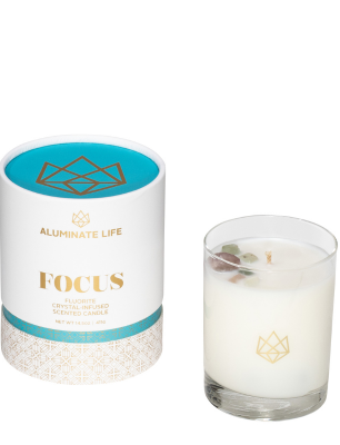 Focus Candles | Crystal Infused Candles for Focus - Aluminate Life